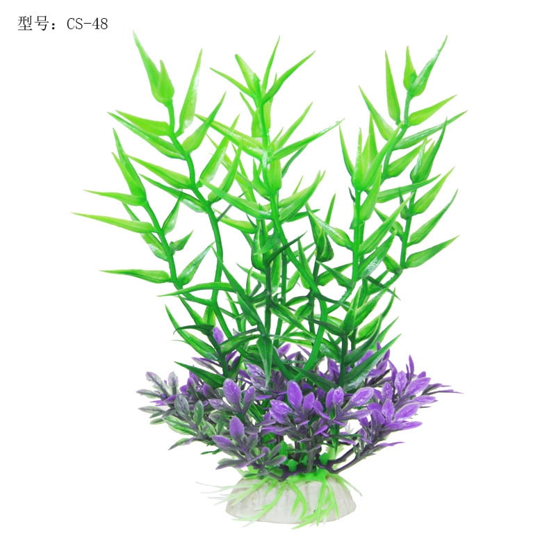 Namzi Aquarium Plants 3-Pack Artificial Aquatic Plants Lifelike Plastic ...