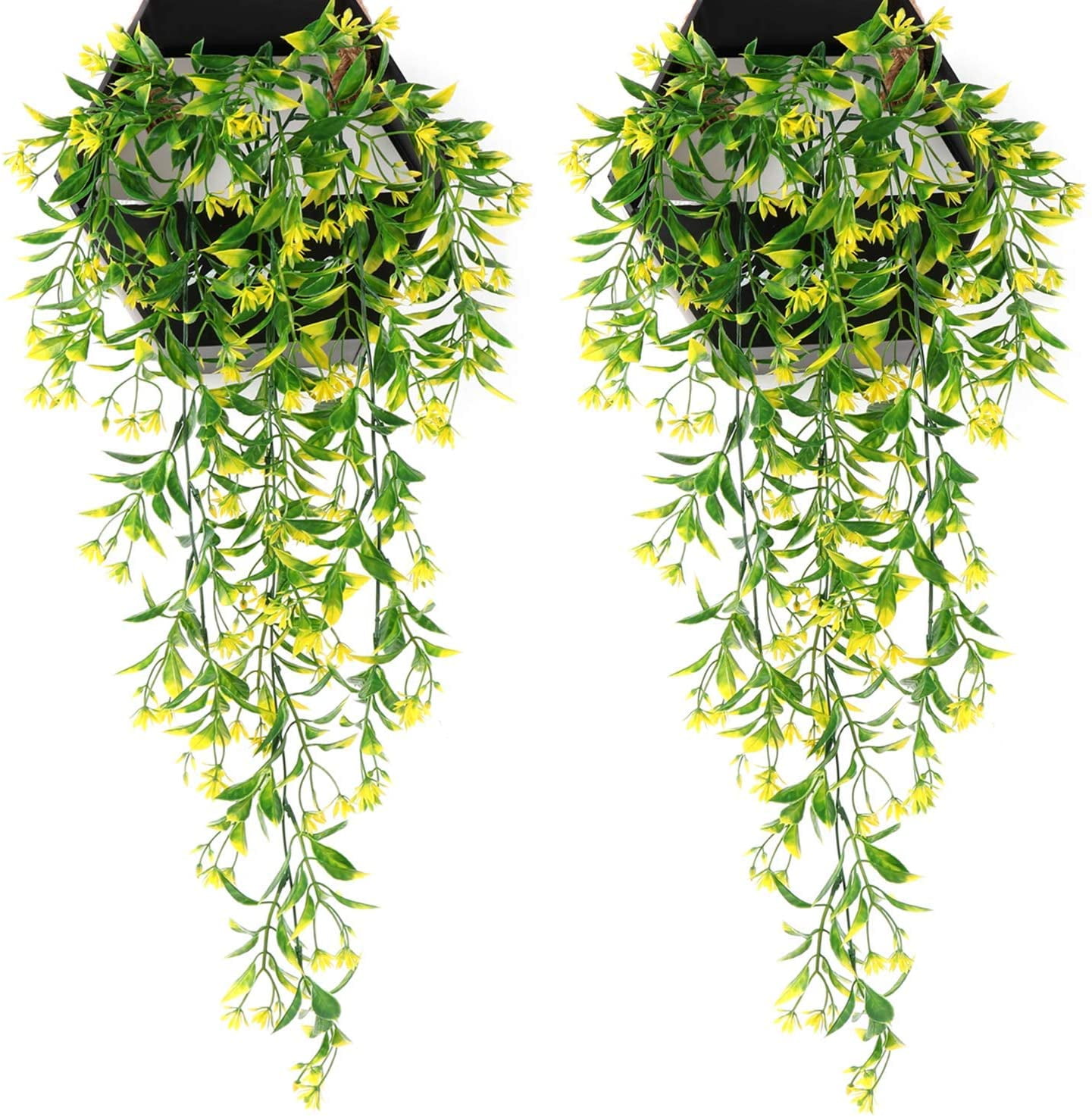 Namzi Artificial Hanging Vines, Plastic Flowers Ivy Plants Fake Vine ...