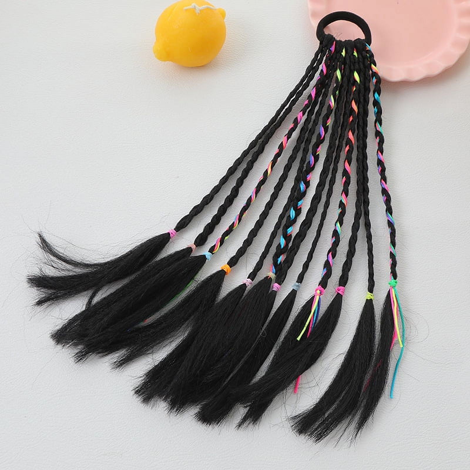 Namzi Braids Hair Extensions for Kids Braided Hairpieces with Rubber ...