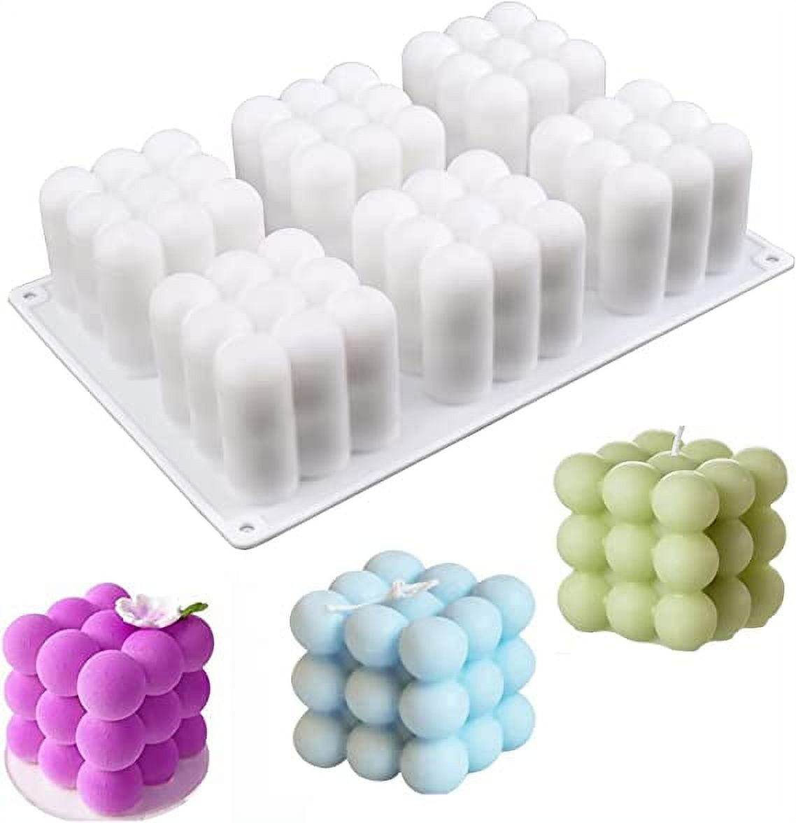 Namzi Bubble Candle Molds, 3D Bubble Cube Silicone Mold for Candles ...