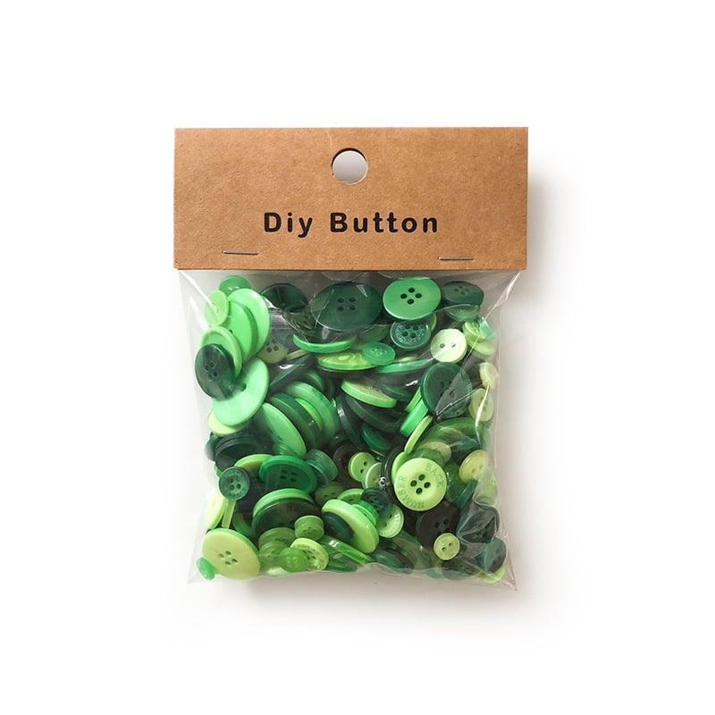 Namzi Buttons for Sewing - green 0.9CM-3.5CM Random Mixed Sizes, 1 pack ...
