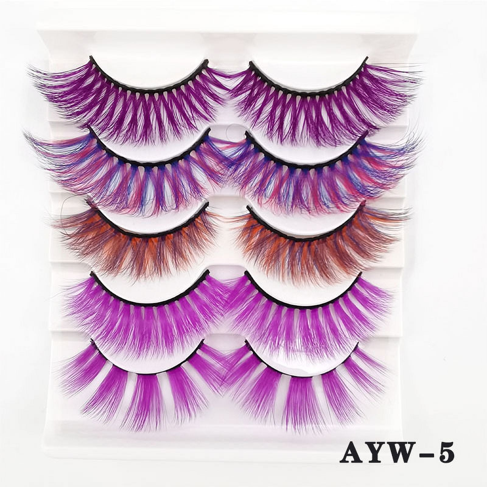 Namzi Colored Eyelashes Mink Lashes , Fluffy Colorful Lash Clusters ...