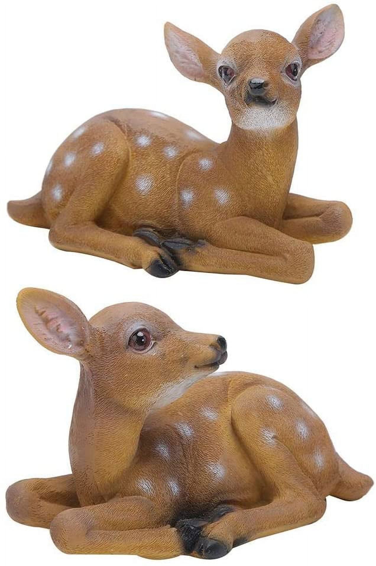 Namzi Garden Resin Deer Figurine, Outdoor Garden Statue Deer Lying Down ...