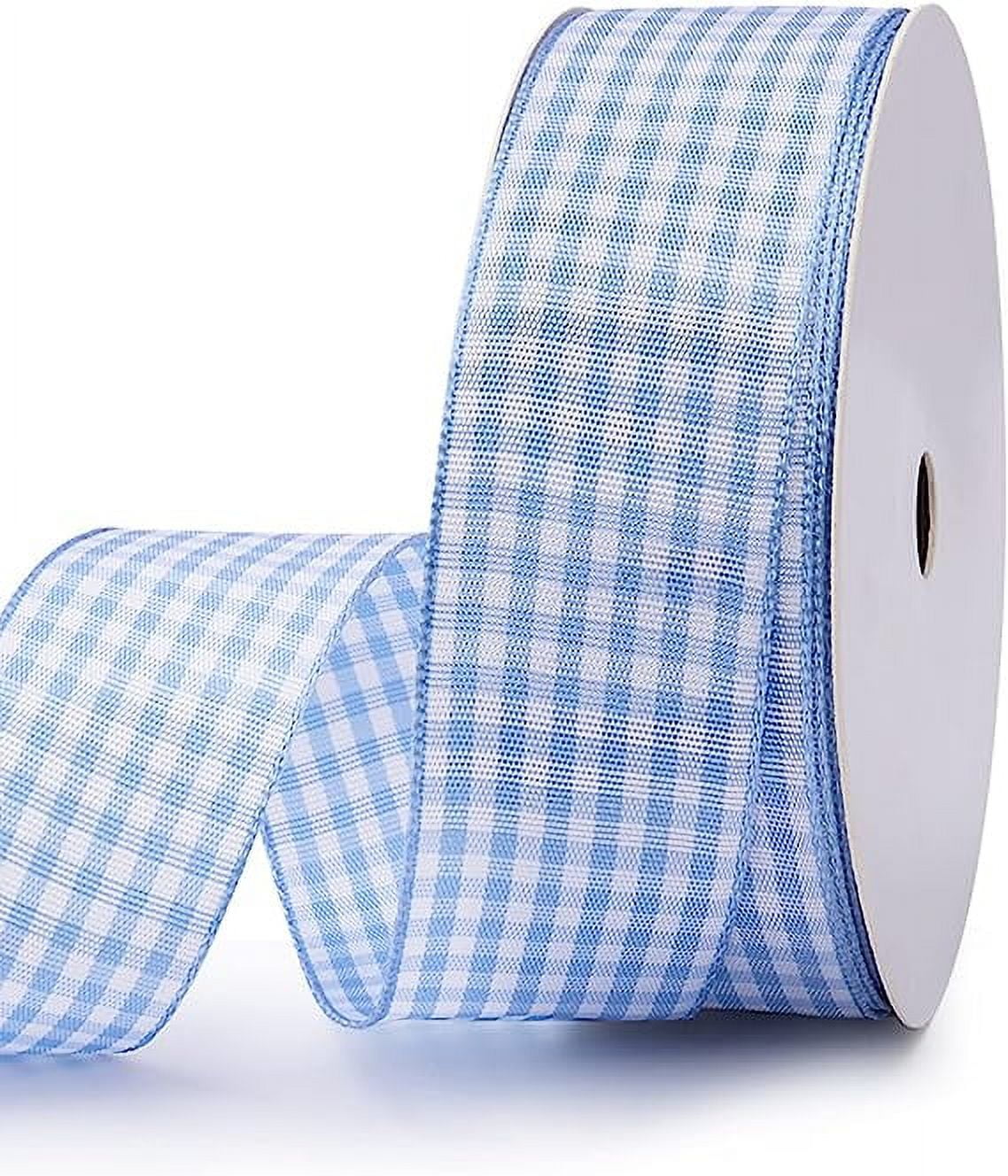 Namzi Gingham Ribbon Checkered Ribbon 1-Inch Wide Taffeta Plaid Ribbon ...