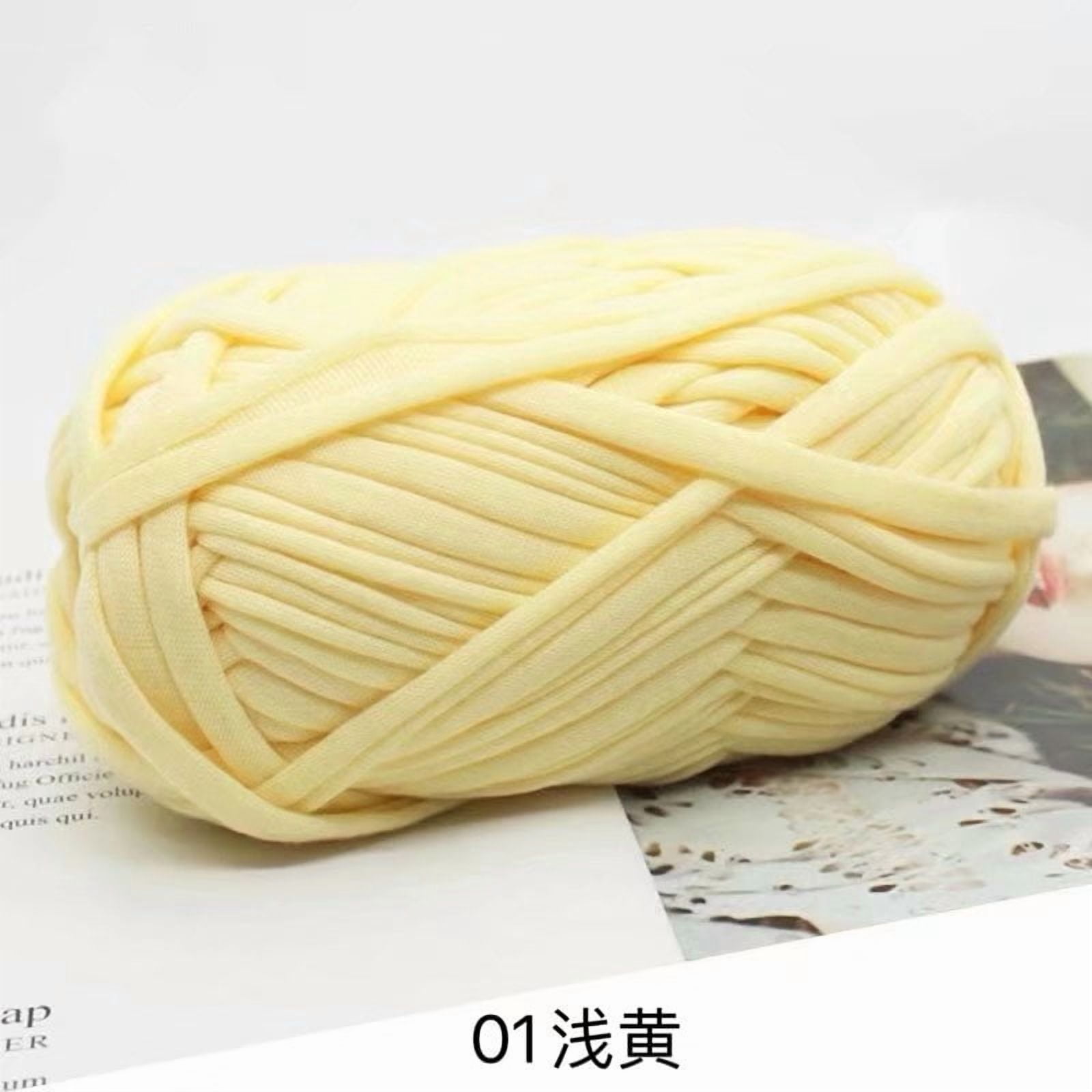 Namzi Hand Knitting Yarn, 2 Roll Fabric Strip Line Yarn Packs, Light ...