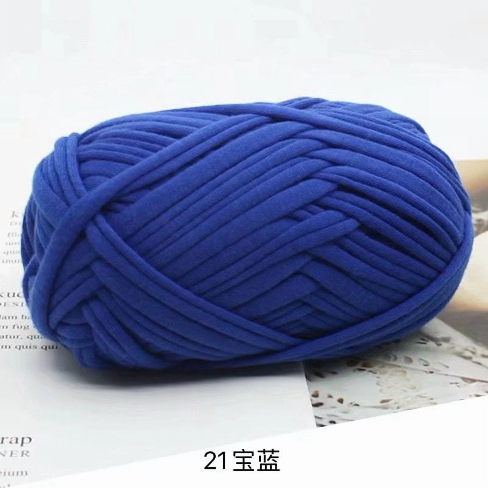 Namzi Hand Knitting Yarn, 2 Roll Fabric Strip Line Yarn Packs,blue ...
