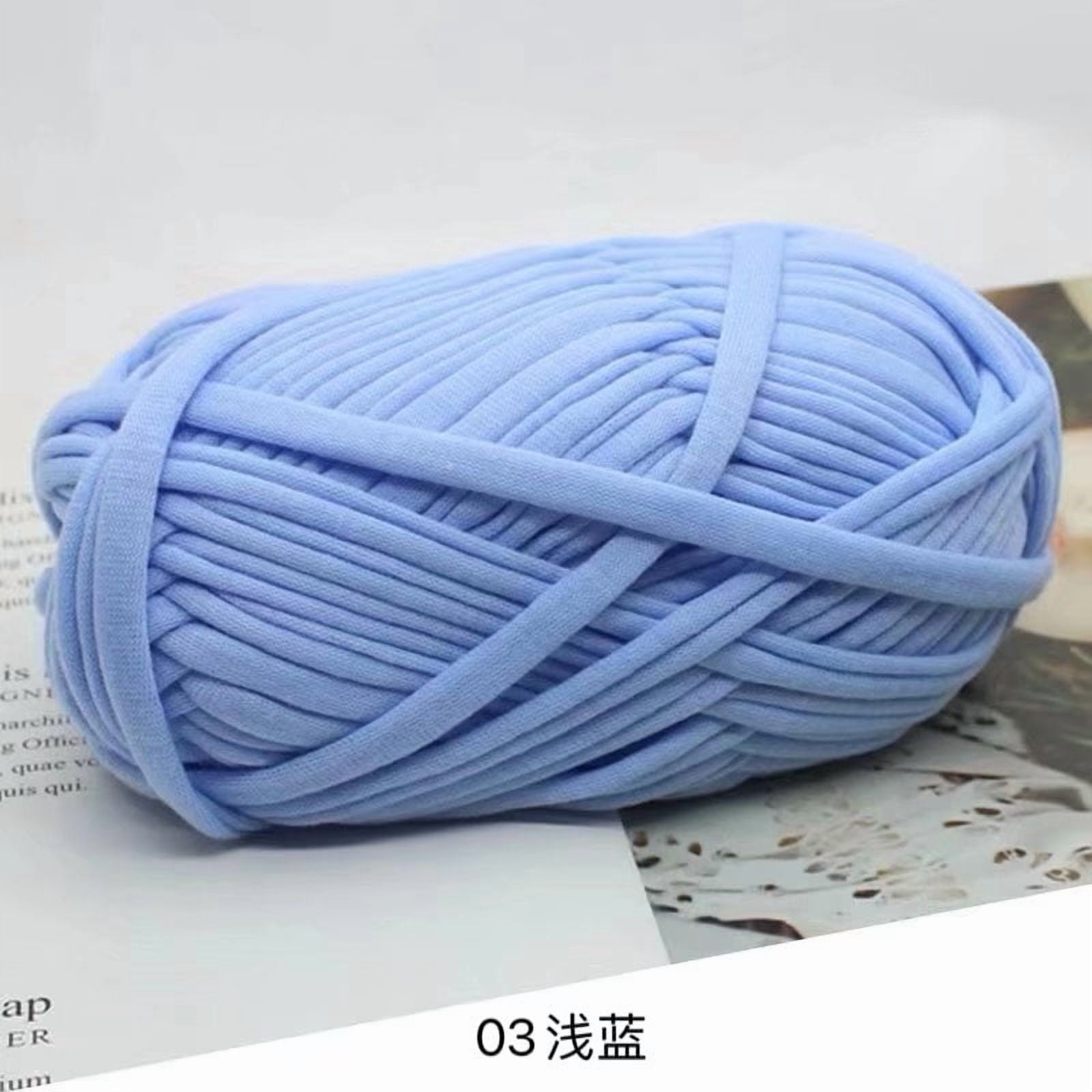 Namzi Hand Knitting Yarn, 2 Roll Fabric Strip Line Yarn Packs, blue ...