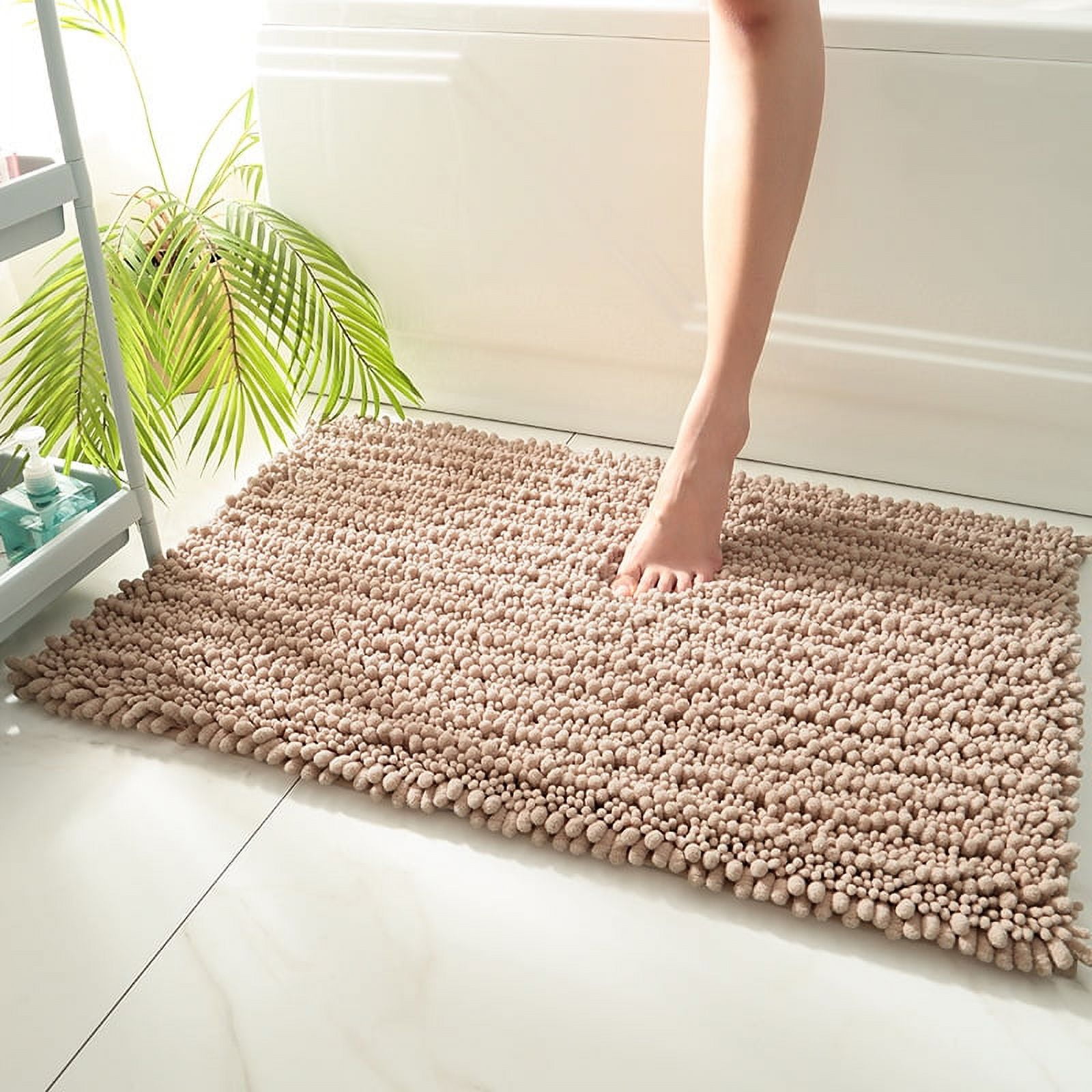 Namzi Luxury Bathroom Rug Mat, Extra Soft and Absorbent Microfiber Bath ...