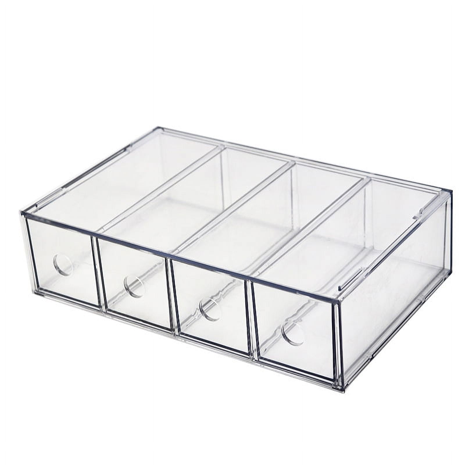 Namzi Stackable Acrylic Storage Drawers Acrylic 4 Compartment Cosmetic ...