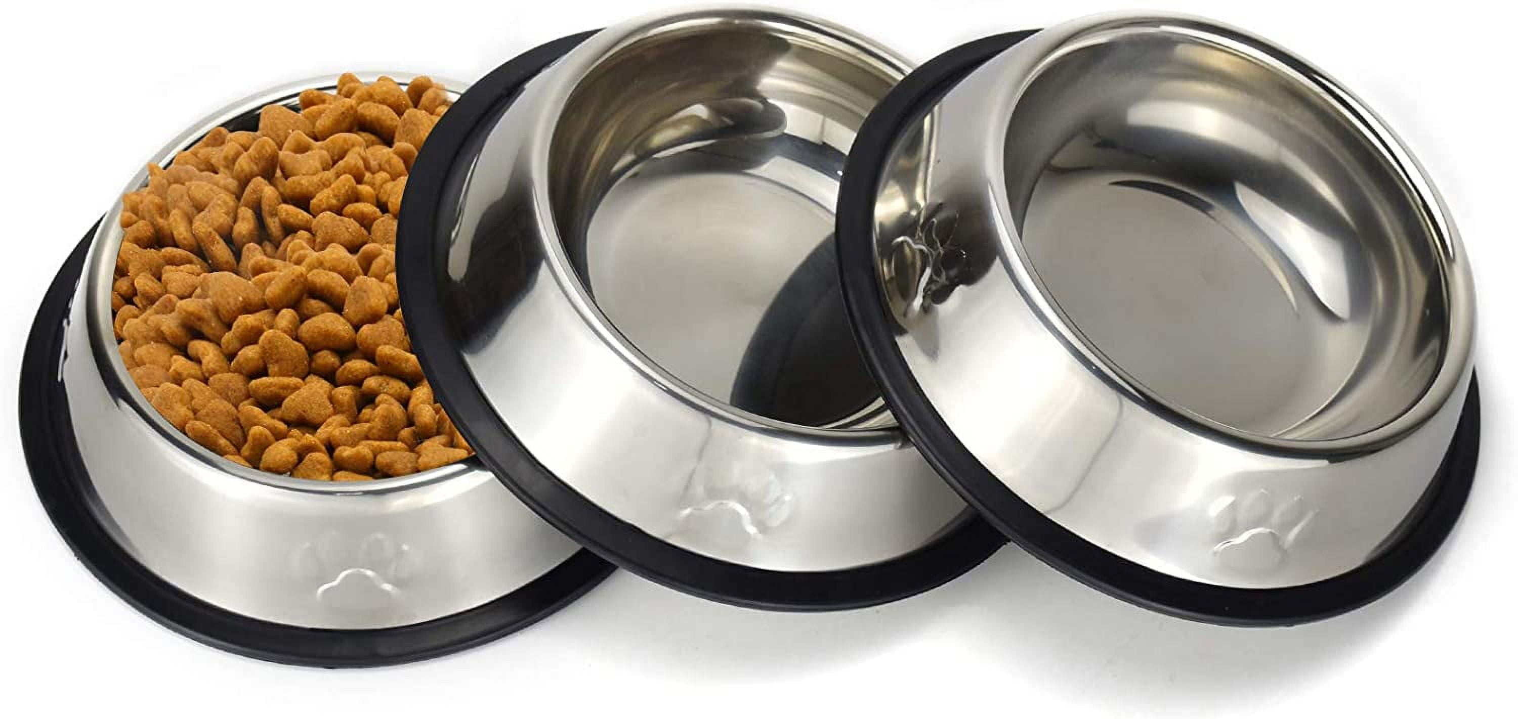 Namzi Stainless Steel Cat Bowls, Food and Water Cat Dishes Non Slip ...