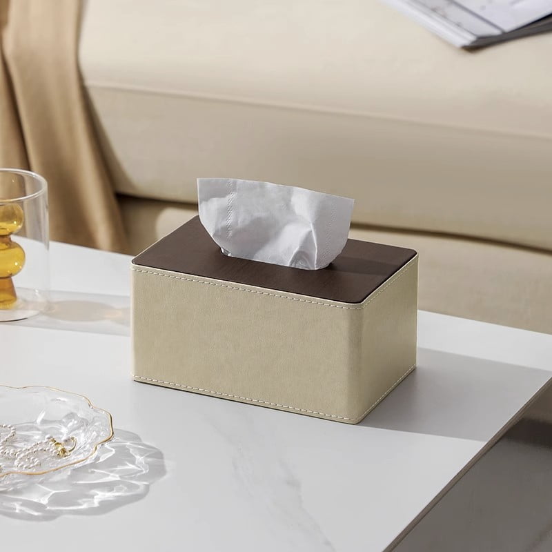 Namzi Tissue Box Cover, Leather Tissue Box Holder, Rectangular Tissue ...
