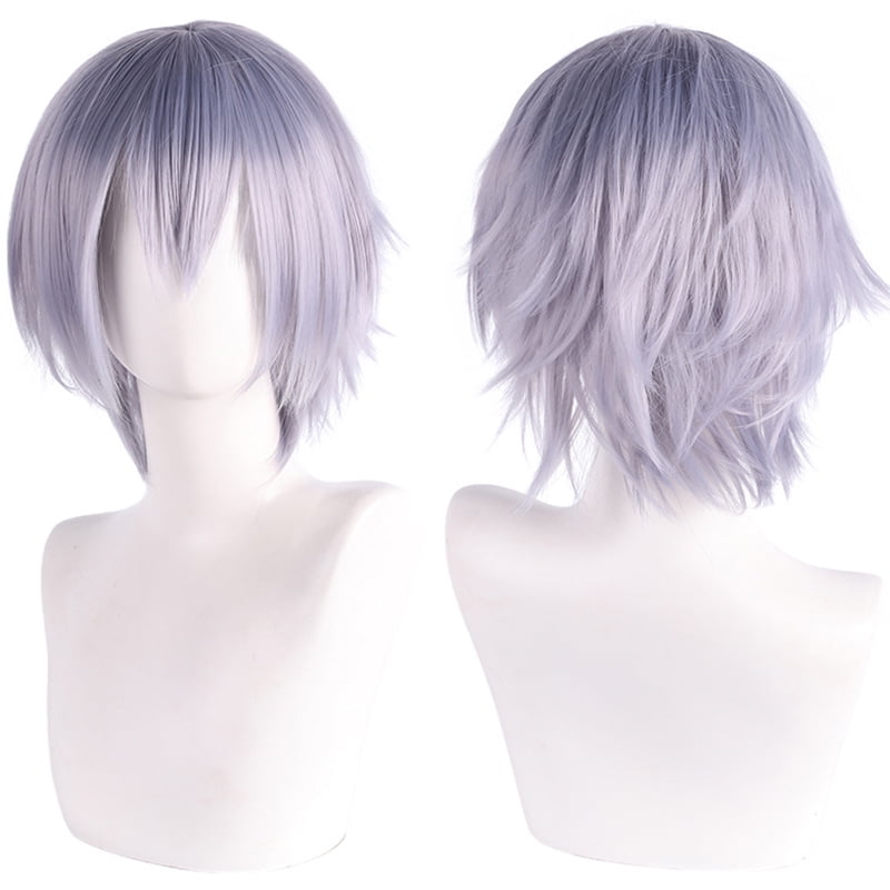 Namzi Unisex Anime Short Hair Wig Cosplay Anime Wig Fluffy Layered ...