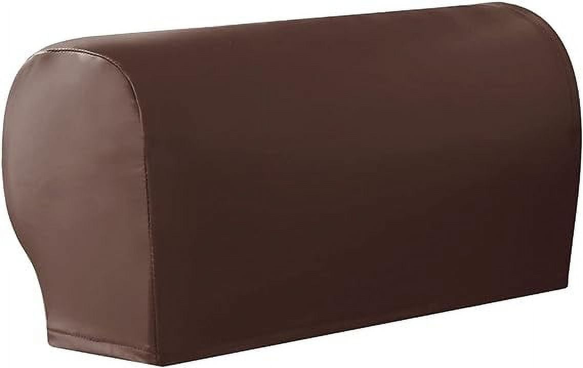 Namzi Waterproof Faux Pu Leather Armrest Covers Vintage Stretch Arm ...
