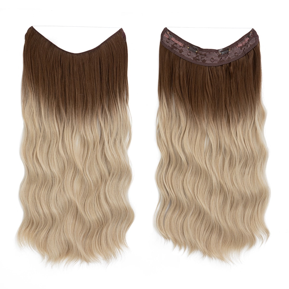 Namzi Wire Hair Extensions Thick Curly Wavy Invisible Secret Extension ...
