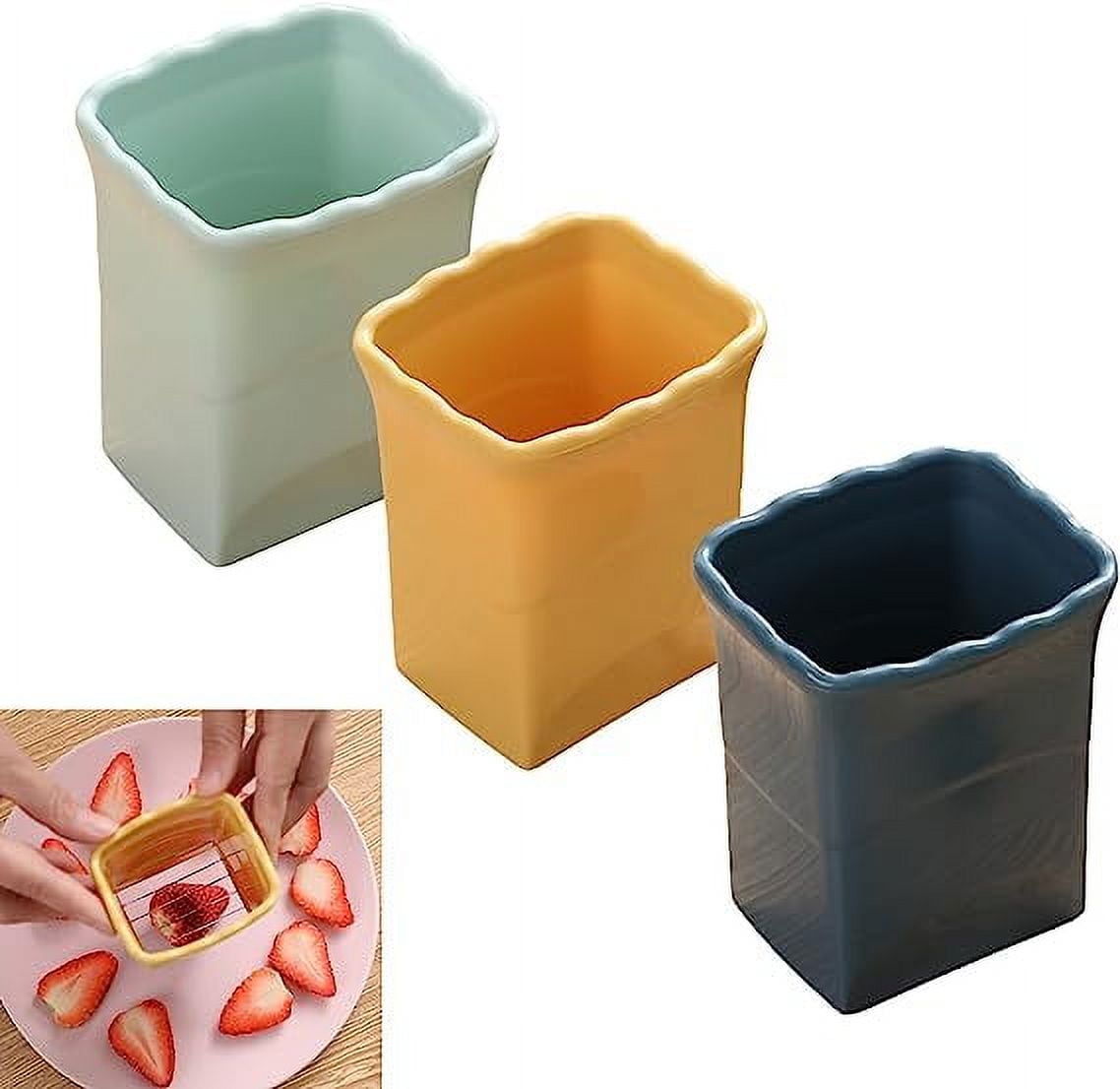 Auroal 3-piece stainless steel fruit slicer, egg slicer, French frying ...