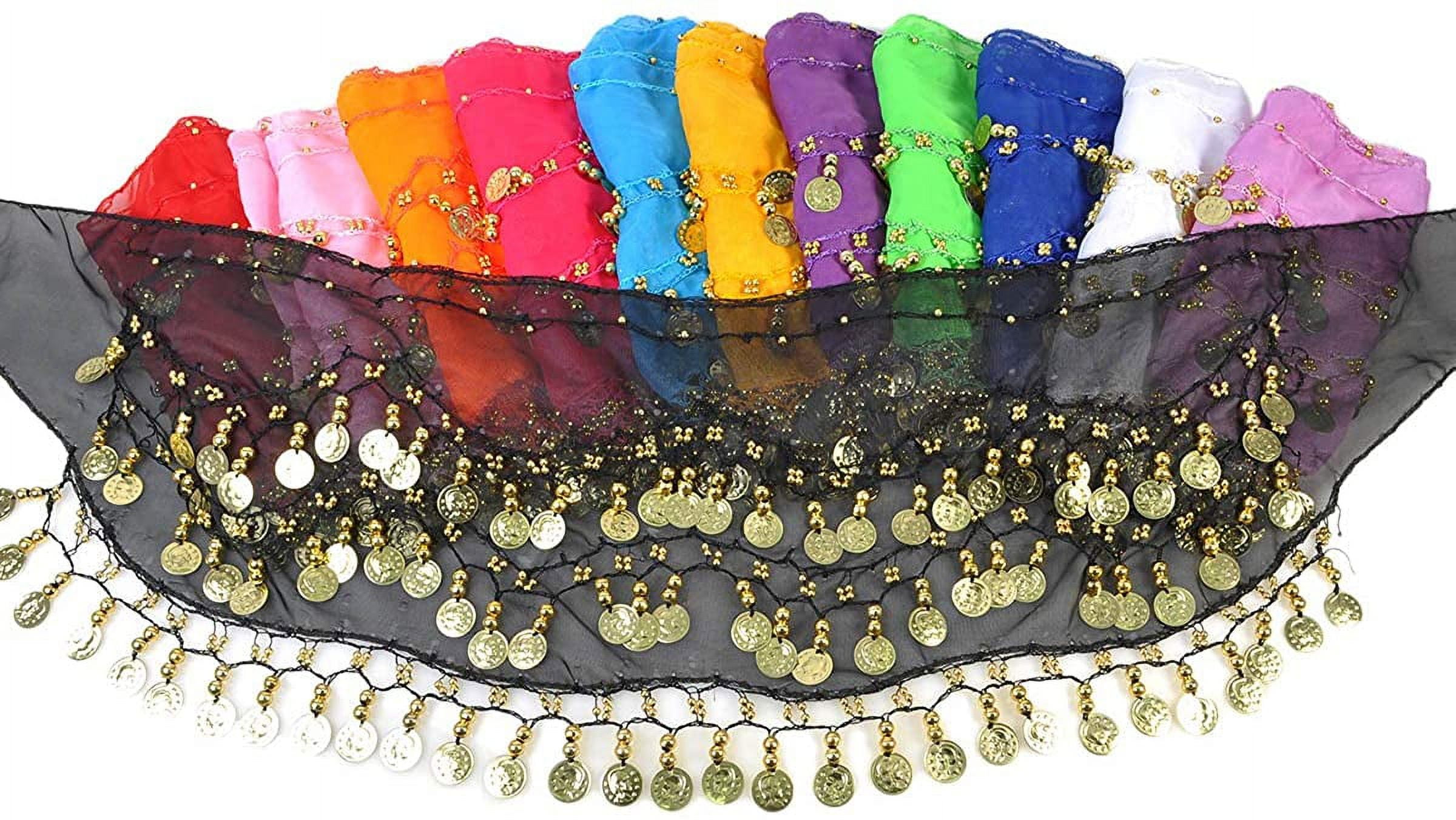 Namzi -a Belly Dance Hip Scarf with Coins Waist Costume Belt for Dancer ...