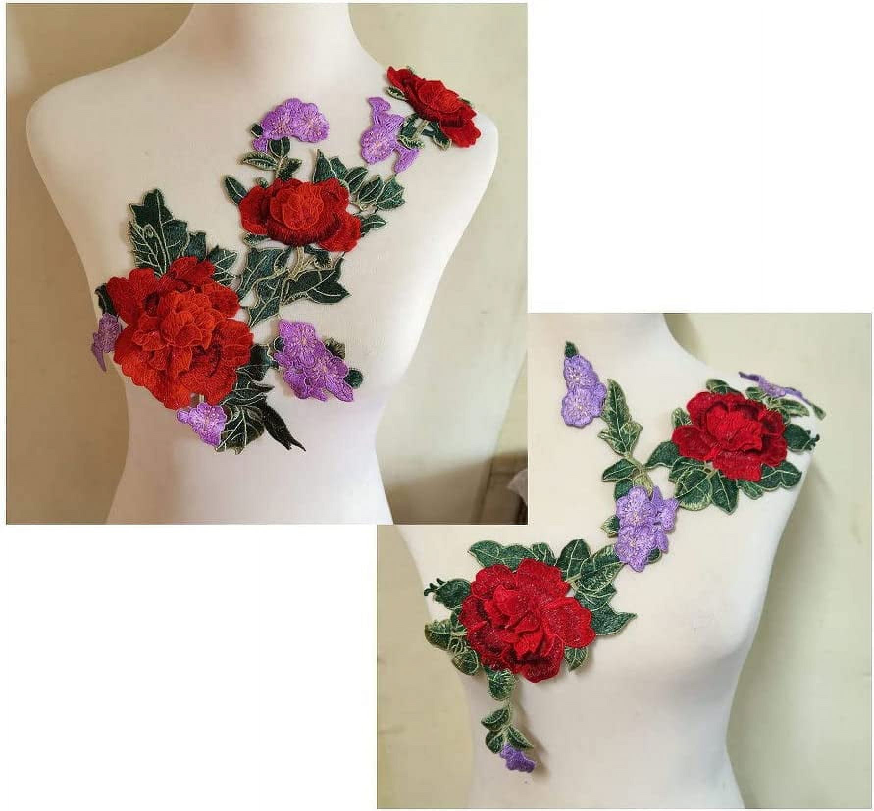 Namzi -a Flowers Embroidered Patch Sticker for Clothing Jacket Jeans ...