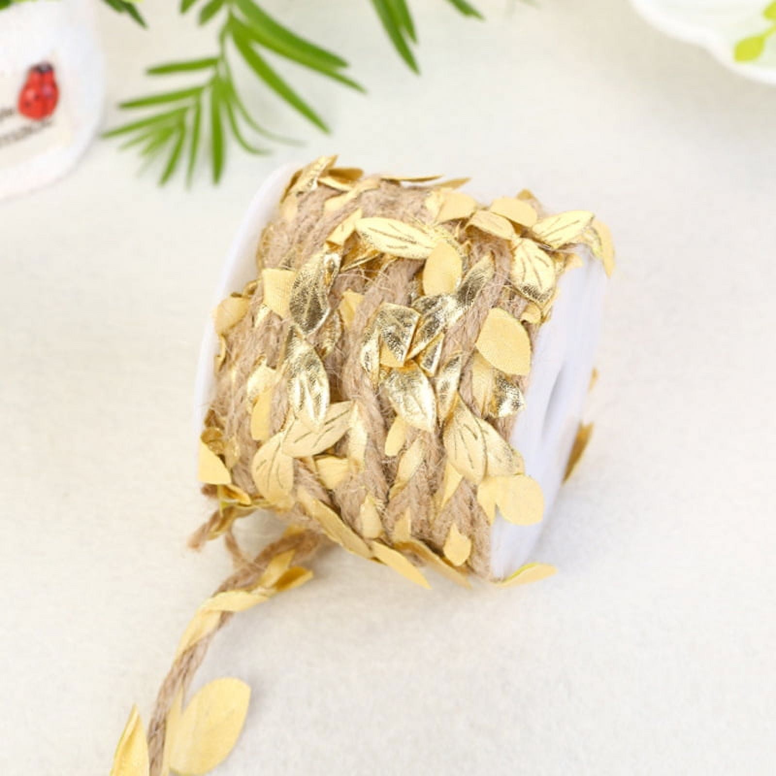 Namzi -a burlap leaf ribbon, 66 feet in total, 5mm natural jute thread ...