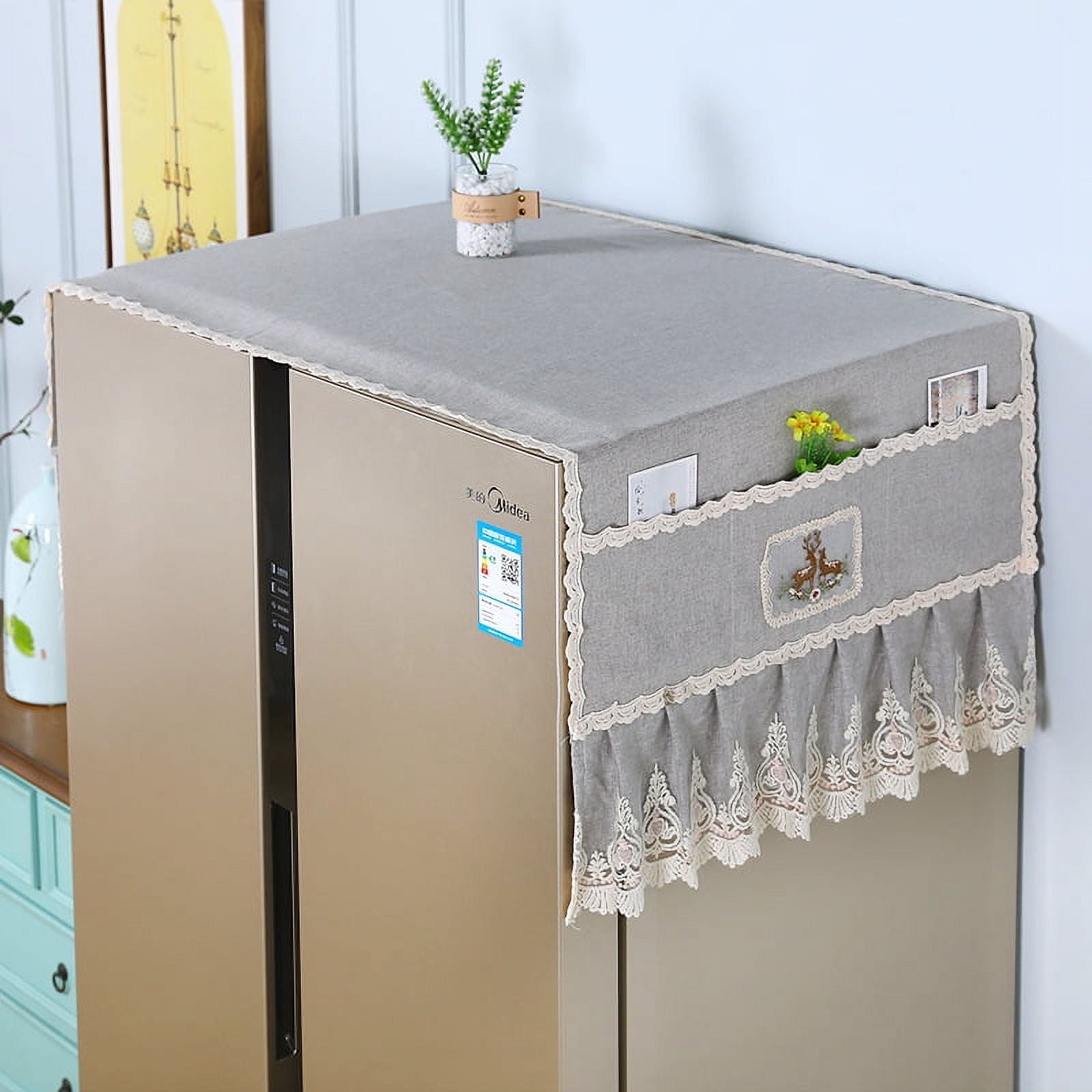 Namzi-b 1 piece new refrigerator cover cloth dust cover for double door ...