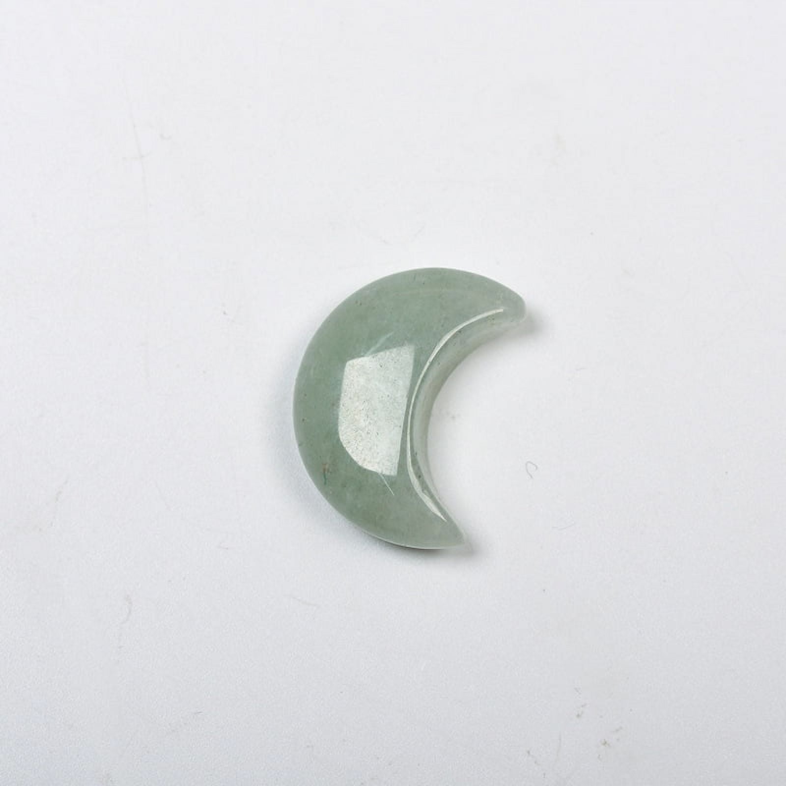 Namzi-b 10 pieces of green natural crystal raw stone mini 3 * 2cm moon ...