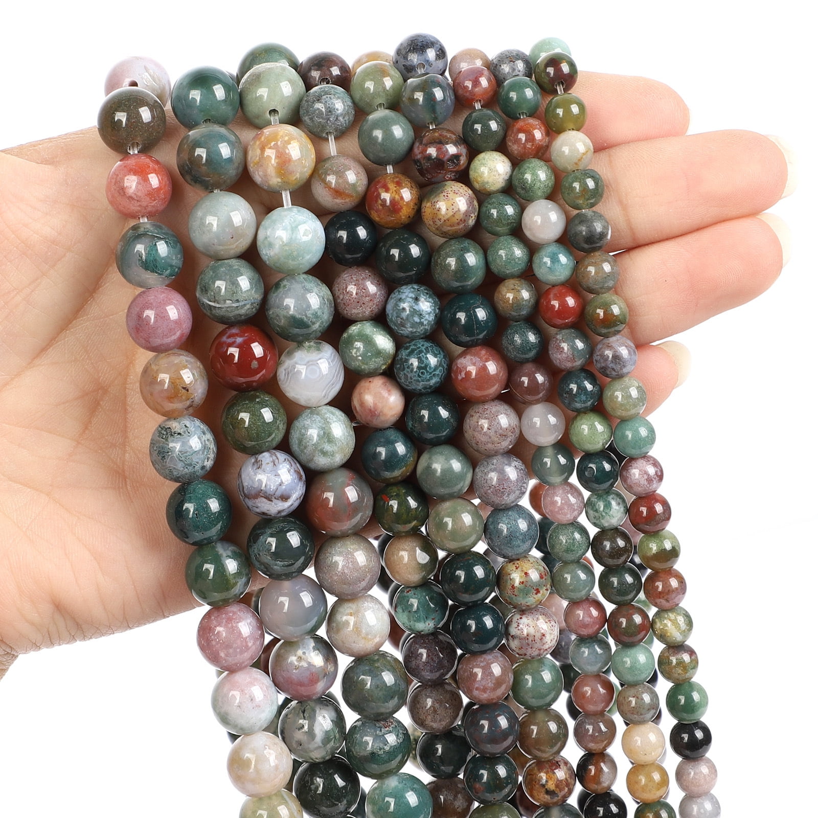 Namzi-b 10mm Natural Stone Bead DIY Jewelry Accessories Mixed Color ...