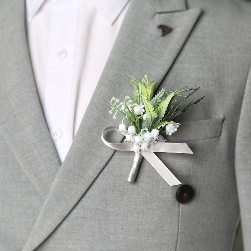 Namzi-b 2pcs boutonniere pins for Men Groom and Best Man Boutonnieres ...