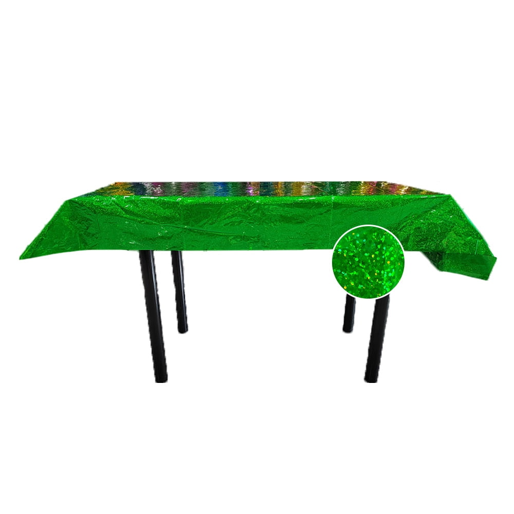 Namzi -b 3 Pack Iridescence Plastic Tablecloths Shiny Disposable Laser ...