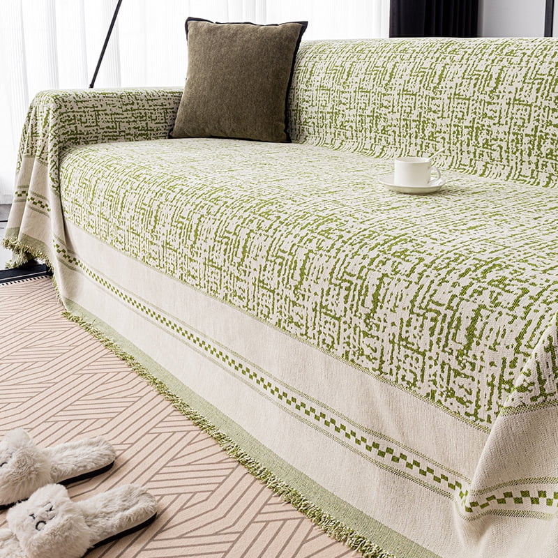 Namzi-b Couch Cover Green Chenille Sofa Covers Integrated Sofa Towel ...