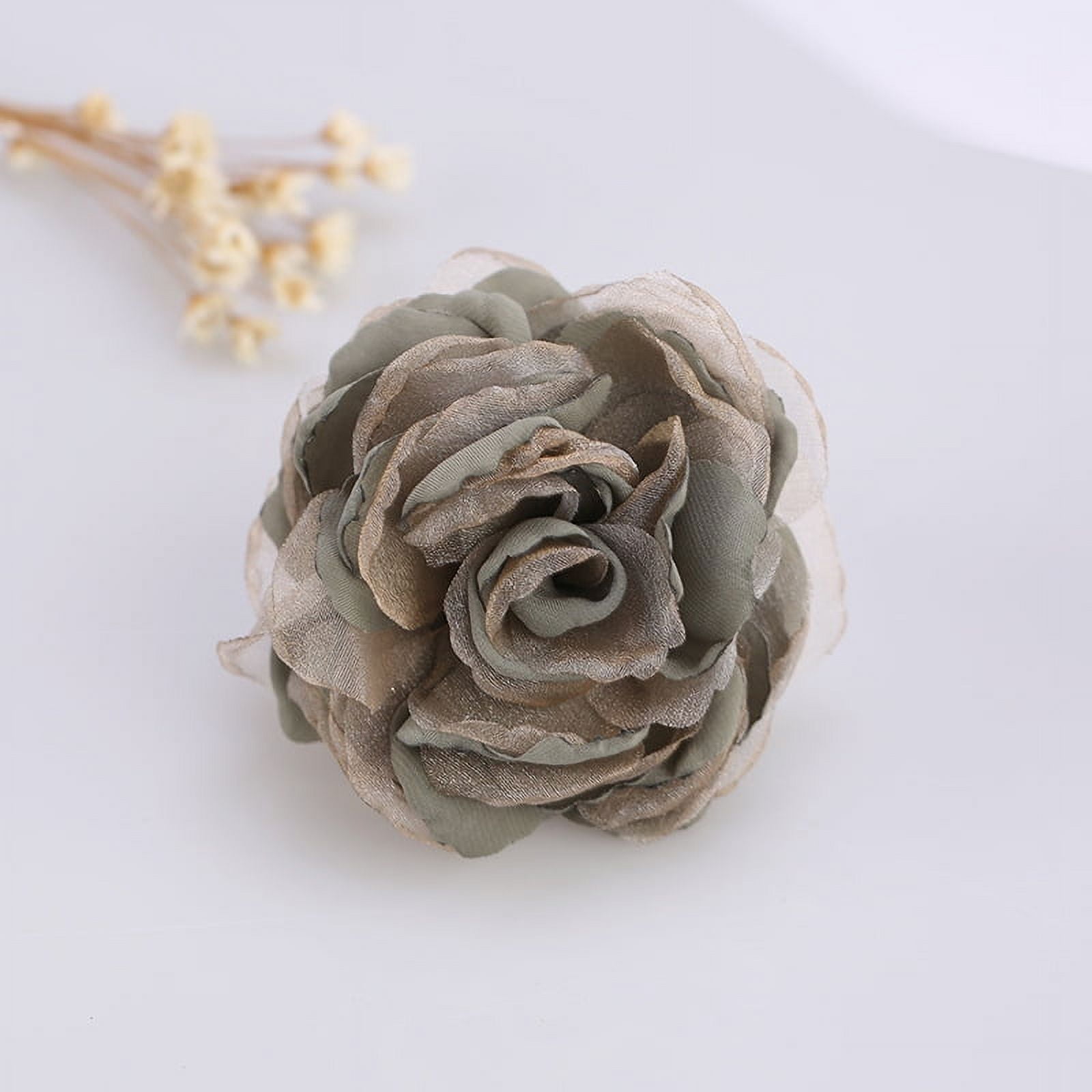 Namzi-b Dainty Silk Flower Brooch Lapel Pins Rose Flower Brooches Pin ...