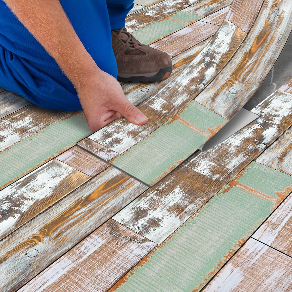 Namzi imitation wood peeling sticker wallpaper sticker detachable ...