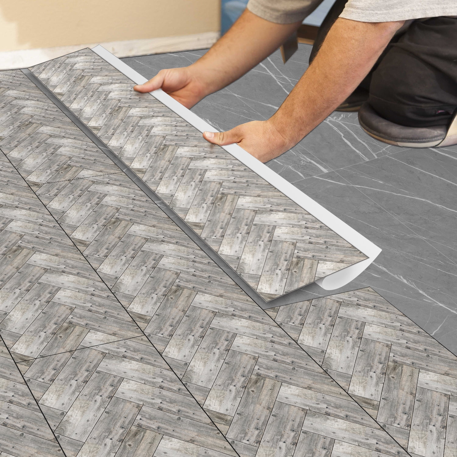 Namzi imitation wood peeling sticker wallpaper sticker detachable ...