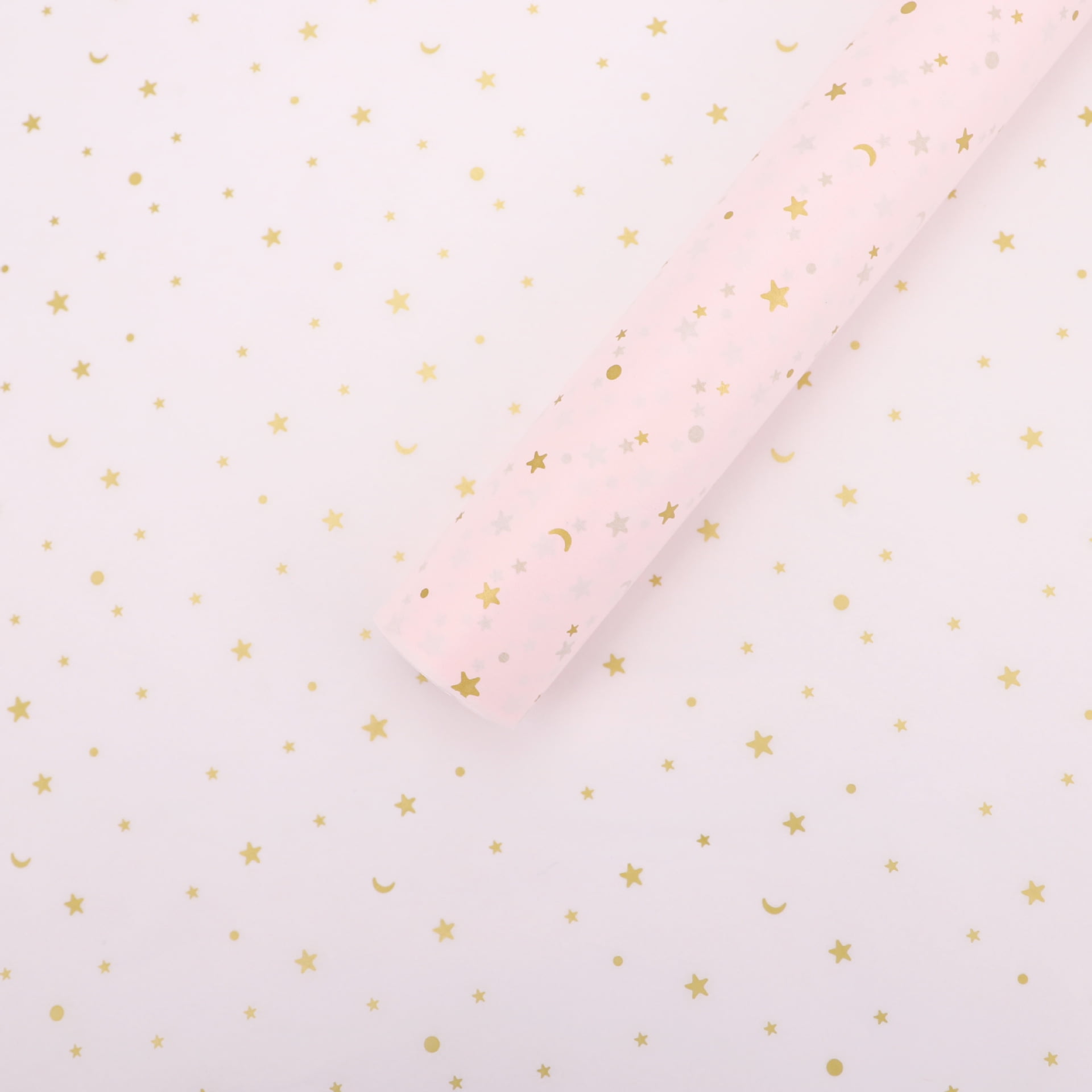 Namzi snow pear paper hot gold star moon metal texture lining bouquet ...