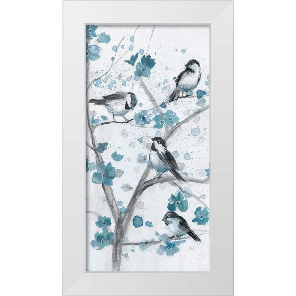 Nan 11x18 White Modern Wood Framed Museum Art Print Titled - Blue ...