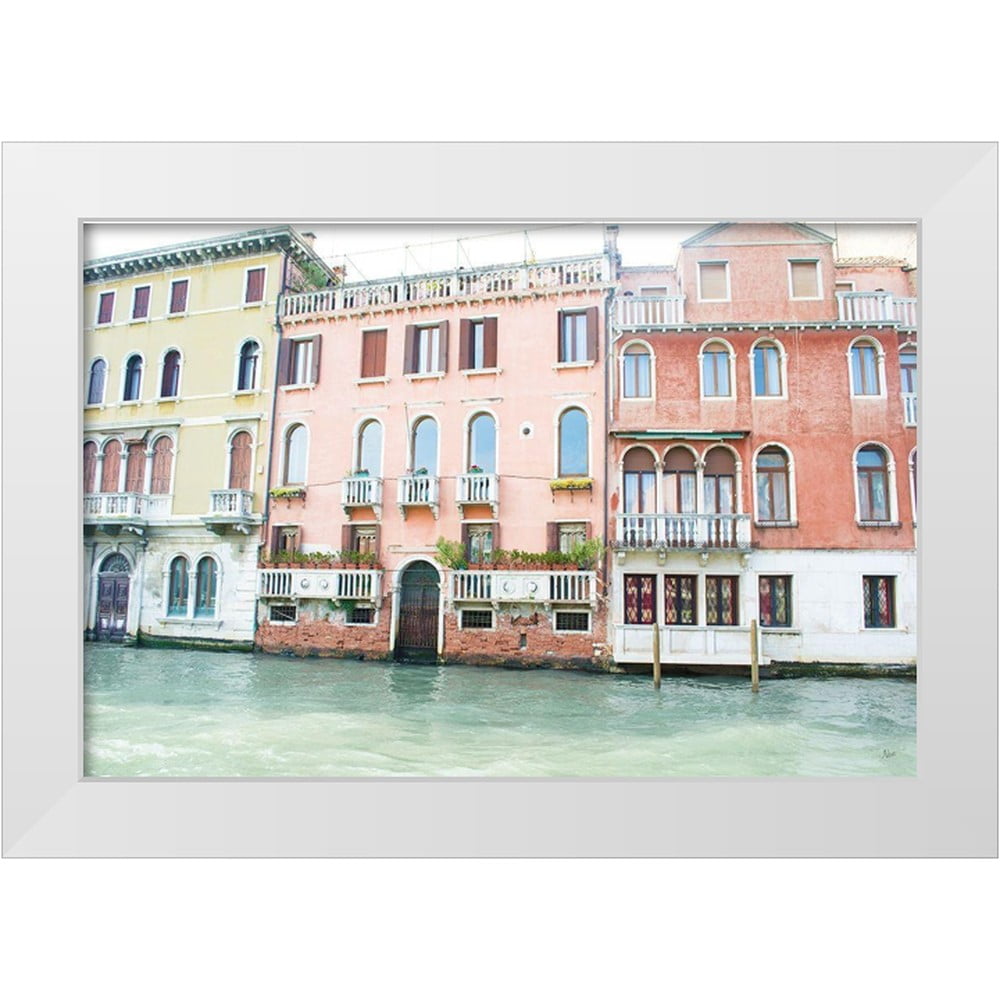 Nan 14x11 White Modern Wood Framed Museum Art Print Titled - Canal ...