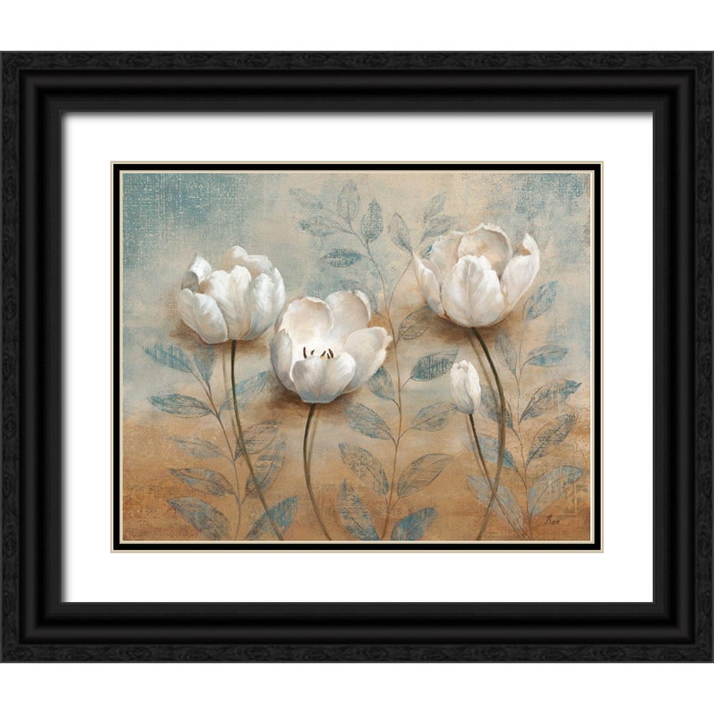 Nan 14x12 Black Ornate Wood Framed with Double Matting Museum Art Print ...