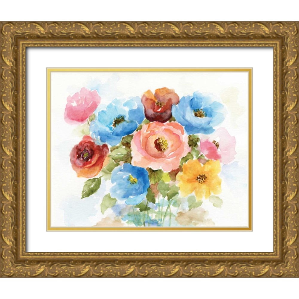 Nan 14x12 Gold Ornate Wood Framed with Double Matting Museum Art Print ...