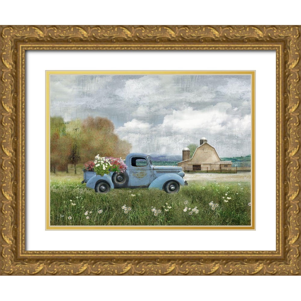 Nan 14x12 Gold Ornate Wood Framed with Double Matting Museum Art Print ...