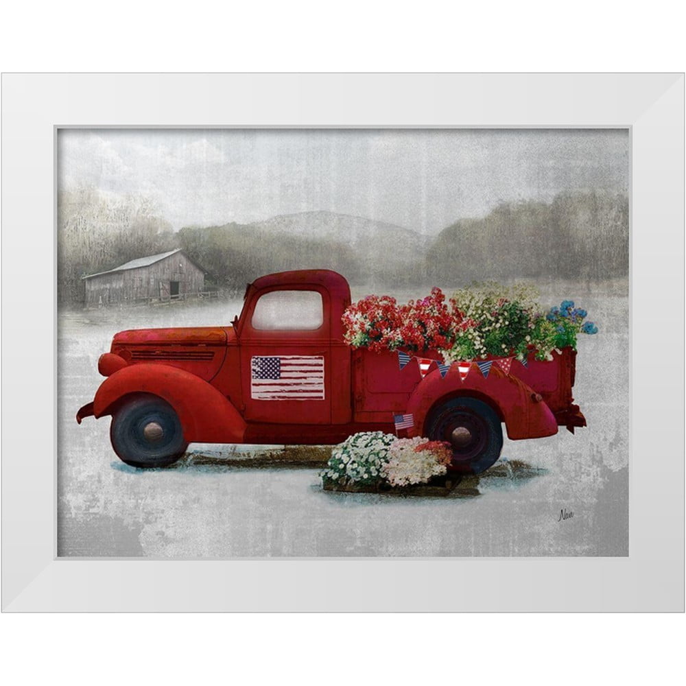 Nan 14x12 White Modern Wood Framed Museum Art Print Titled - Americana ...