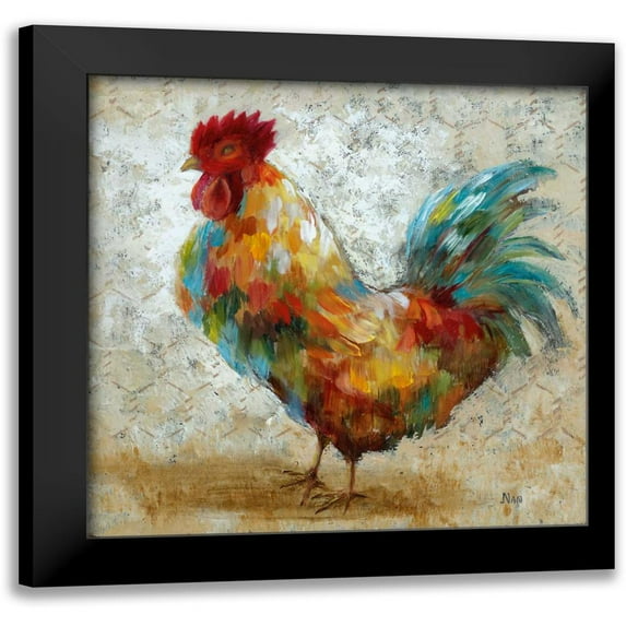 Nan 15x15 Black Modern Framed Museum Art Print Titled - Fancy Rooster ...