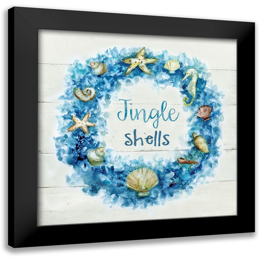 Nan 15x15 Black Modern Framed Museum Art Print Titled - Jingle Shells ...