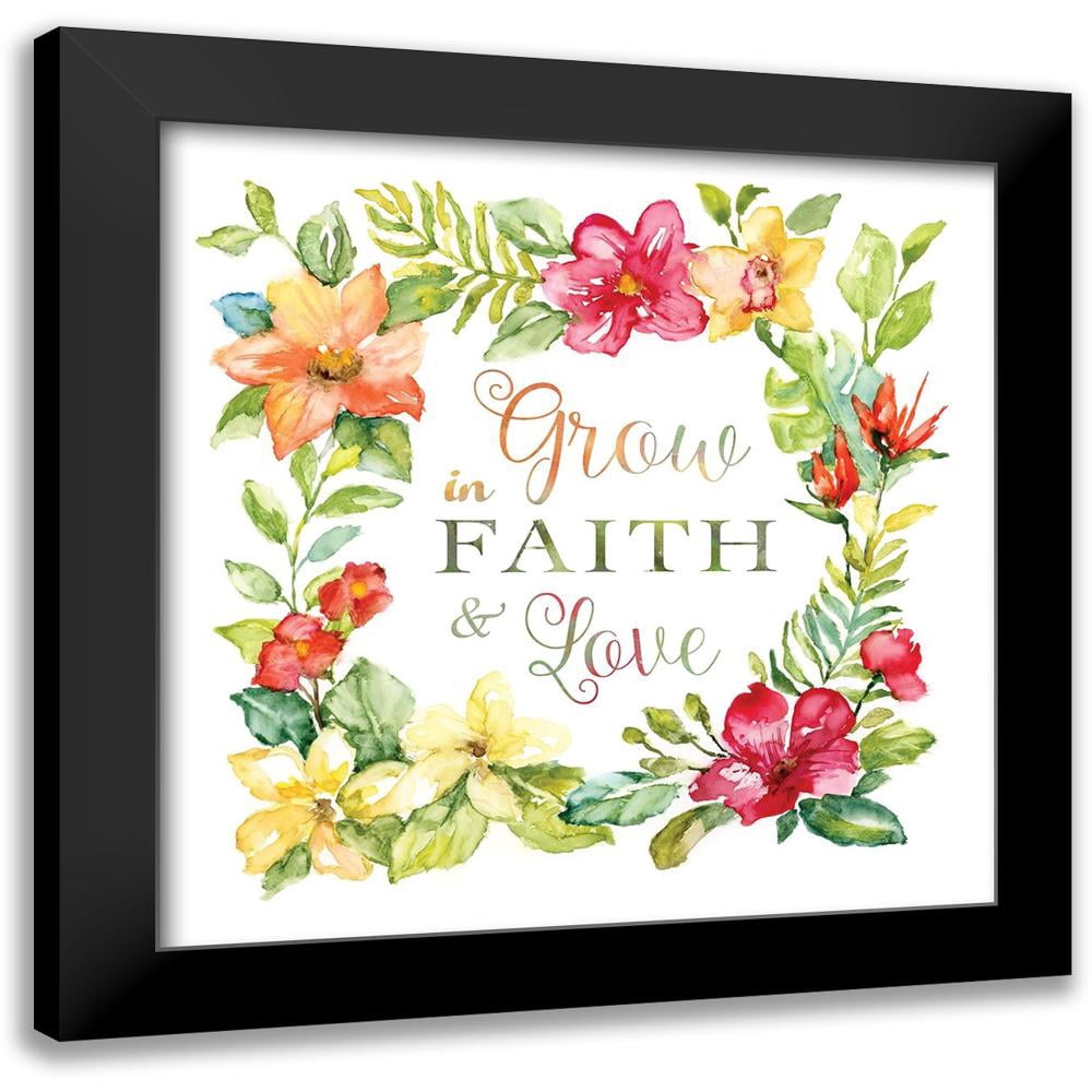 Nan 15x15 Black Modern Framed Museum Art Print Titled - Tropic Faith ...