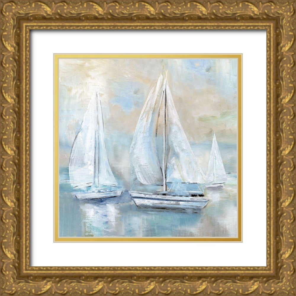 Nan 15x15 Gold Ornate Wood Framed with Double Matting Museum Art Print ...