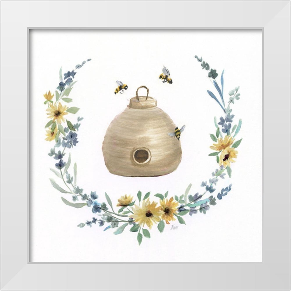 Nan 15x15 White Modern Wood Framed Museum Art Print Titled - Bumble Bee ...