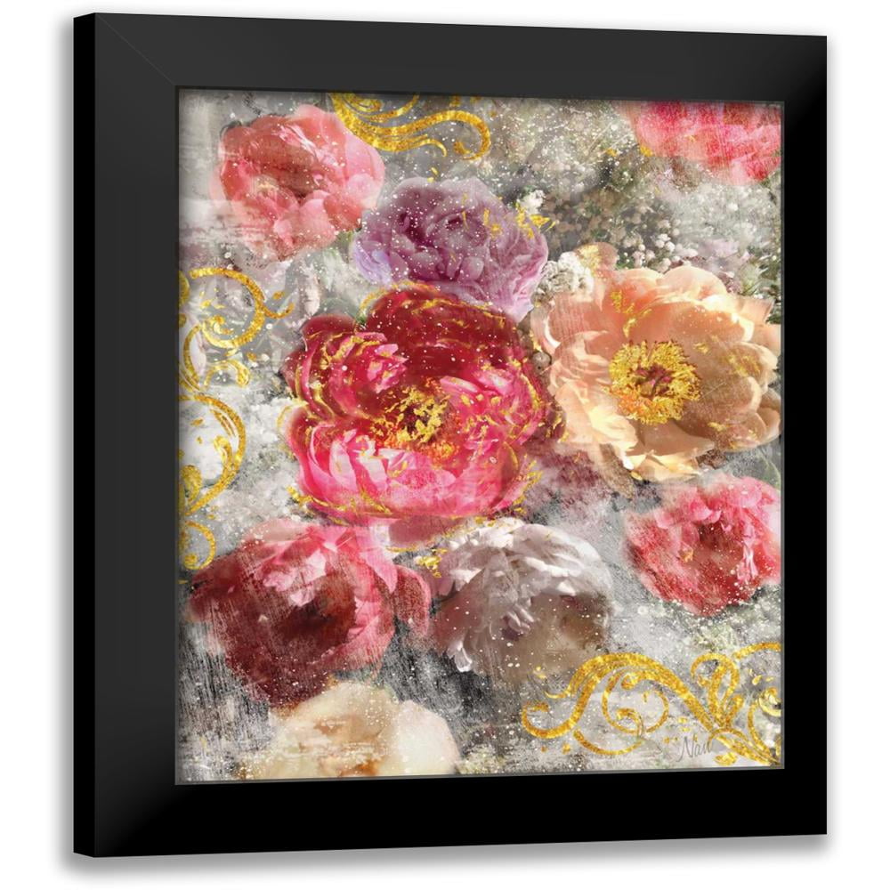 Nan 15x18 Black Modern Framed Museum Art Print Titled - Roses ...