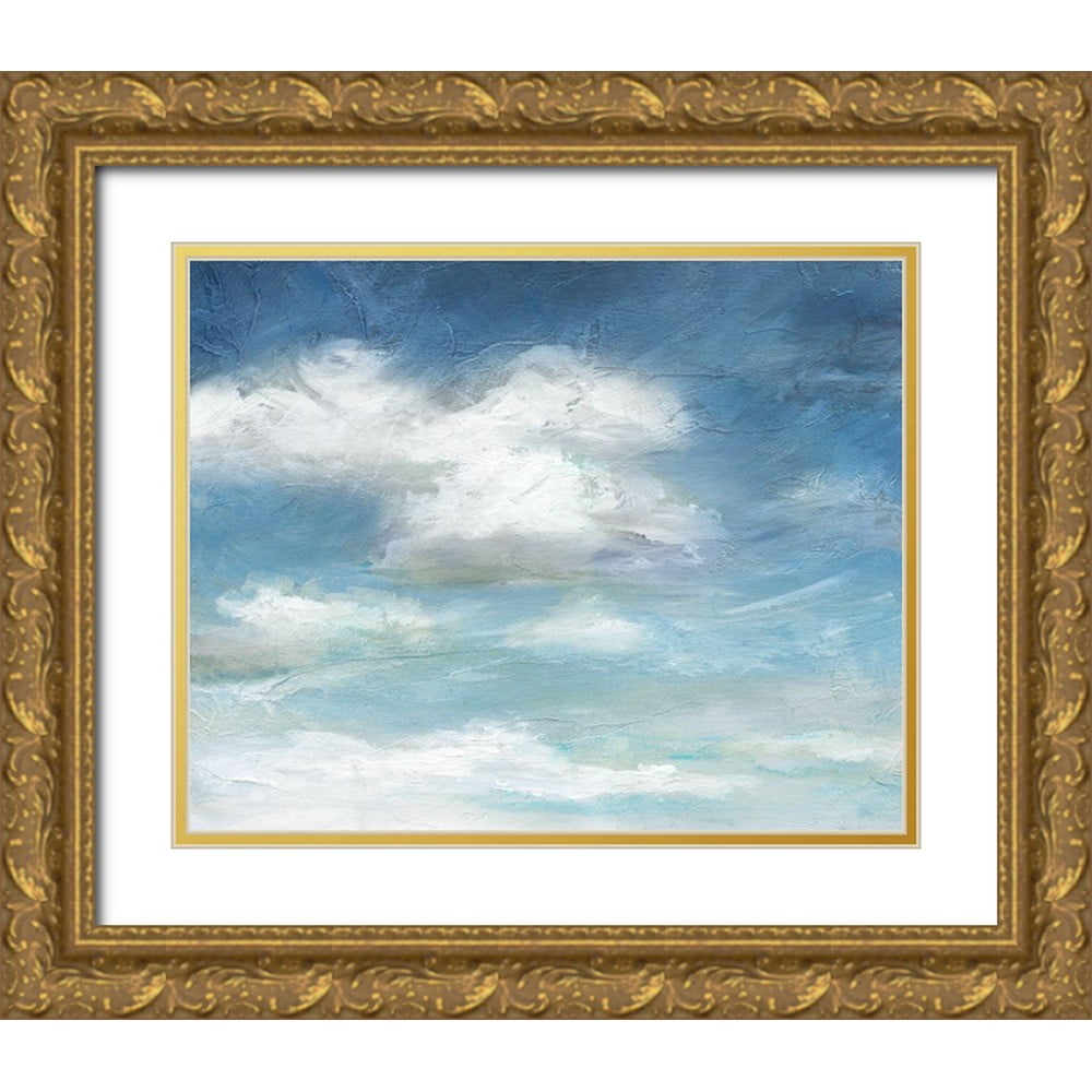 Nan 18x15 Gold Ornate Wood Framed with Double Matting Museum Art Print Titled - Cloud Drama ...
