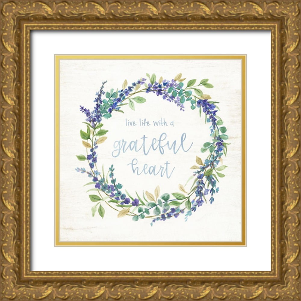 Nan 20x20 Gold Ornate Wood Framed with Double Matting Museum Art Print ...
