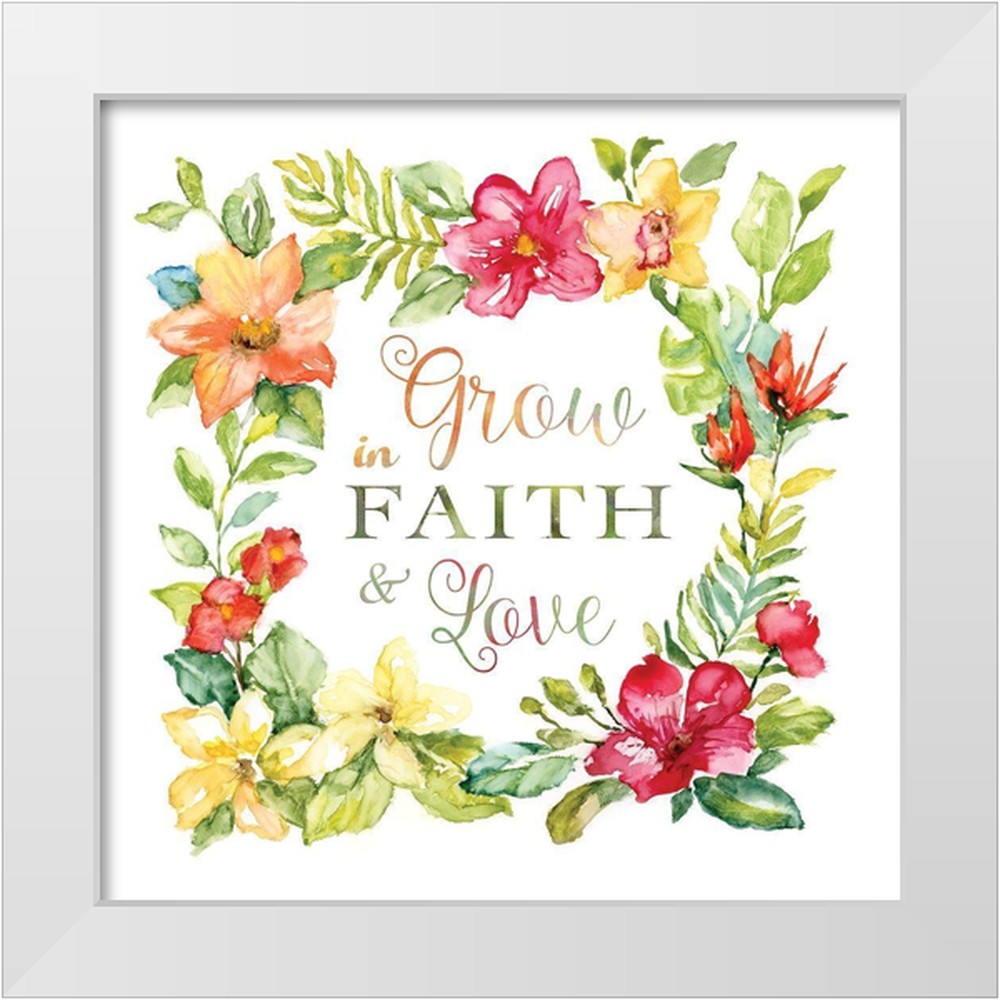 Nan 20x20 White Modern Wood Framed Museum Art Print Titled - Tropic ...