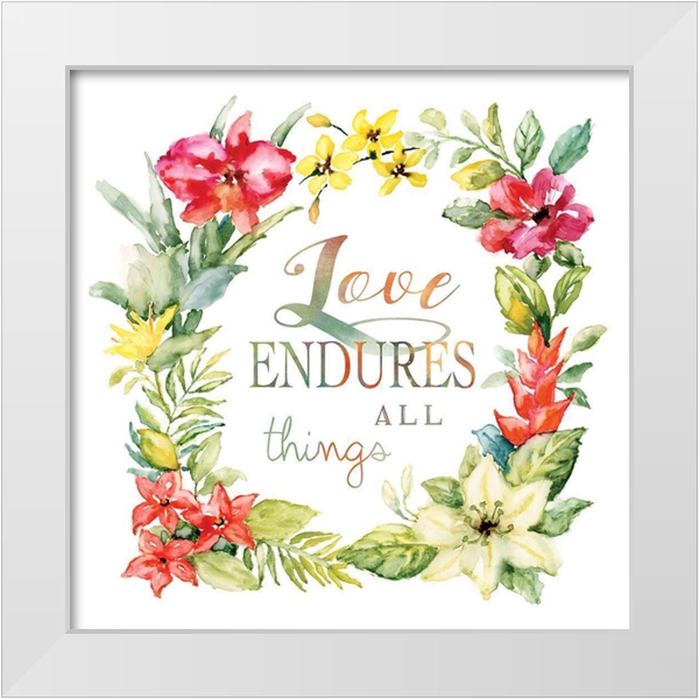 Nan 20x20 White Modern Wood Framed Museum Art Print Titled - Tropic ...