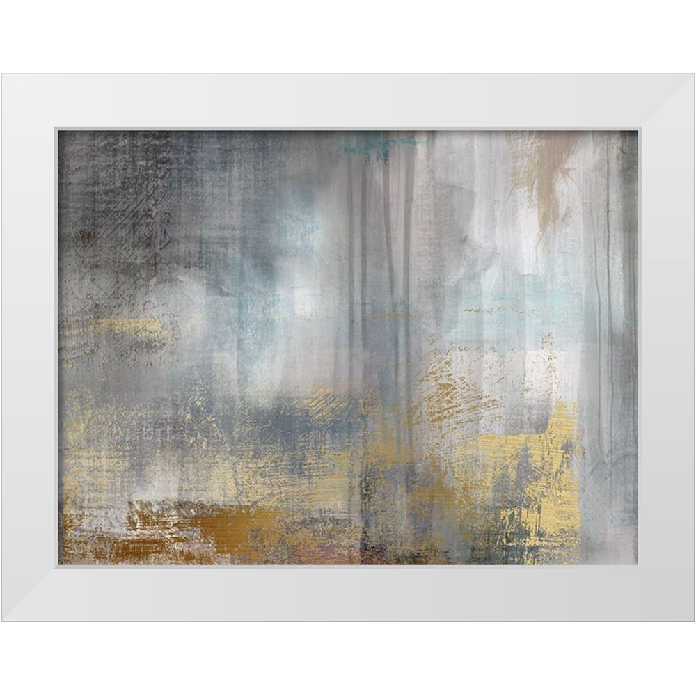 Nan 24x19 White Modern Wood Framed Museum Art Print Titled - Misty Sky ...