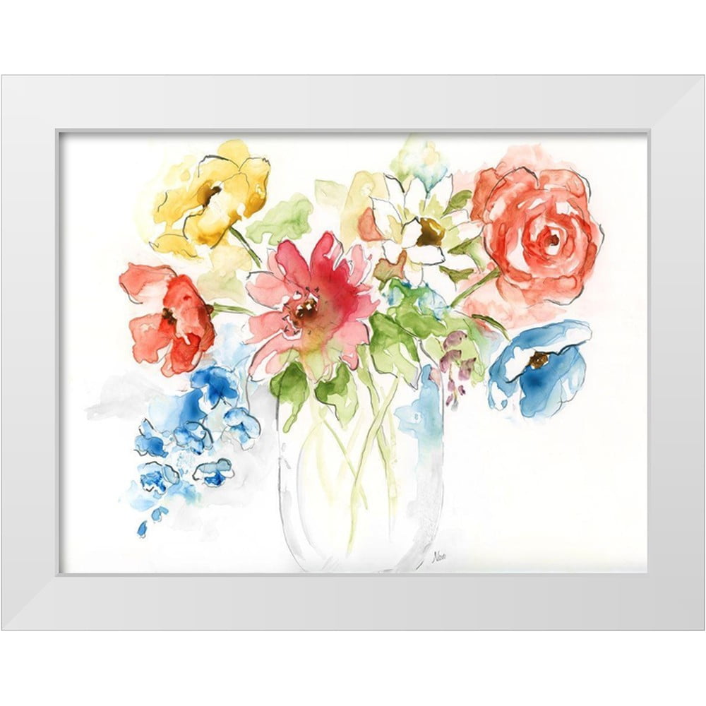 Nan 24x19 White Modern Wood Framed Museum Art Print Titled - Spring Joy ...